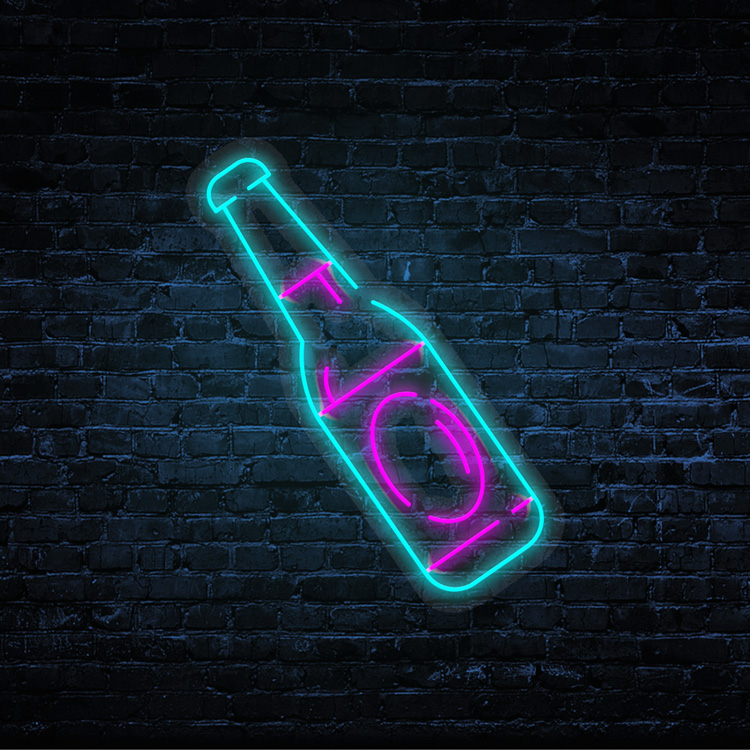 Neón Botella de cerveza | Tienda de carteles de neon led